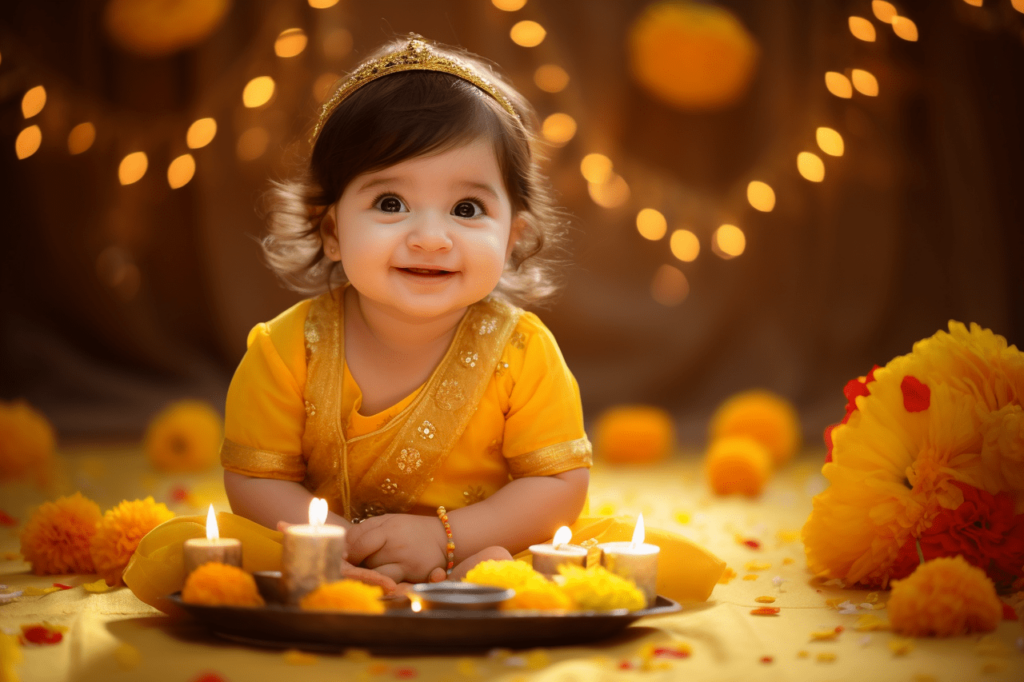 Diwali Photoshoot Ideas for Babies | Diwali Photo Poses For Baby