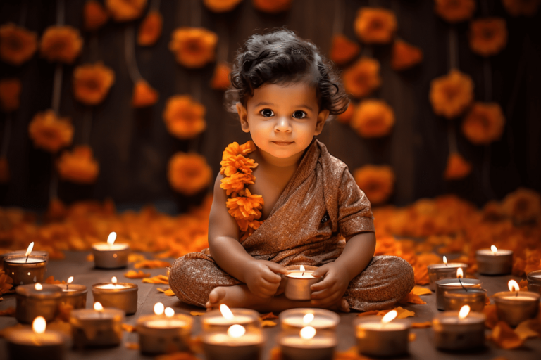 Diwali Photoshoot Ideas for Babies | Diwali Photo Poses For Baby