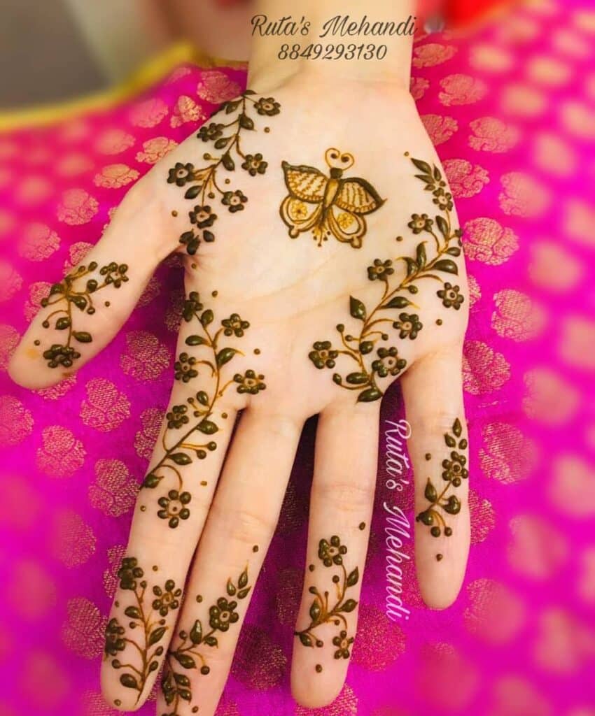 27 Easy Mehndi Designs For Kids - Adorable Mehndi Designs for Kids