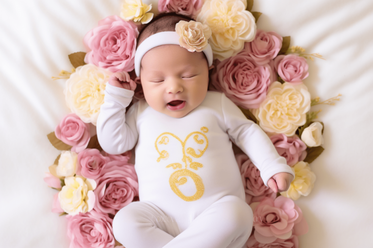 2 Months Baby Photoshoot Ideas at Home - Newborn Girl/Boy Photography